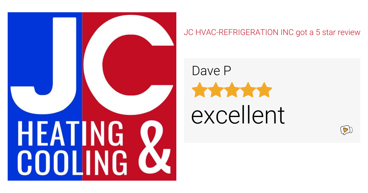 Dave P gave JC HVAC-REFRIGERATION INC a 5 star review on SoTellUs
