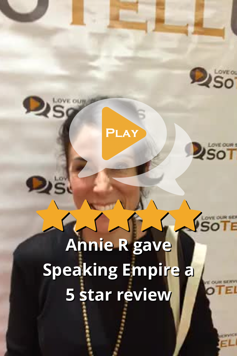 Annie R gave Speaking Empire a 5 star review on SoTellUs