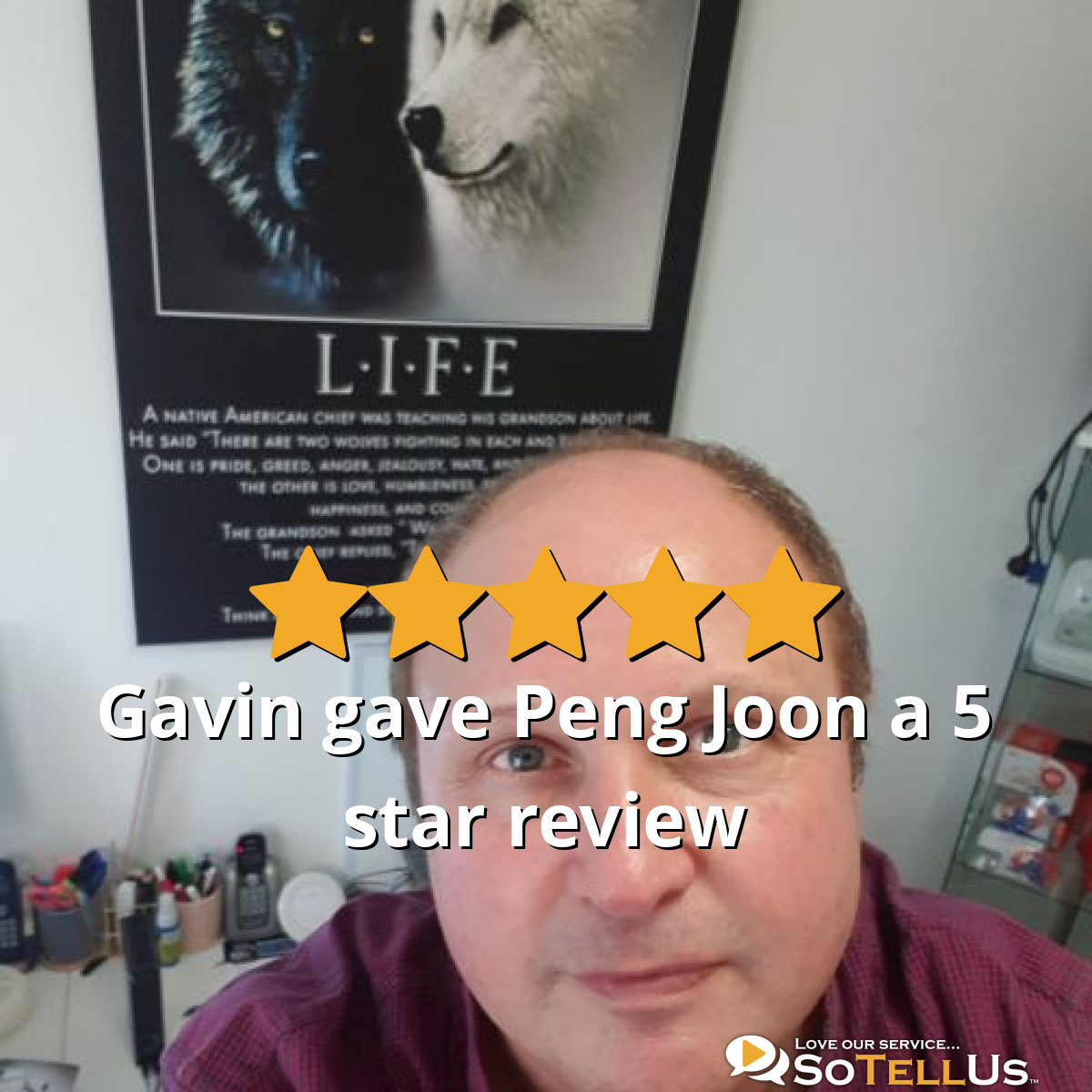 Gavin H gave Peng Joon a 5 star review on SoTellUs