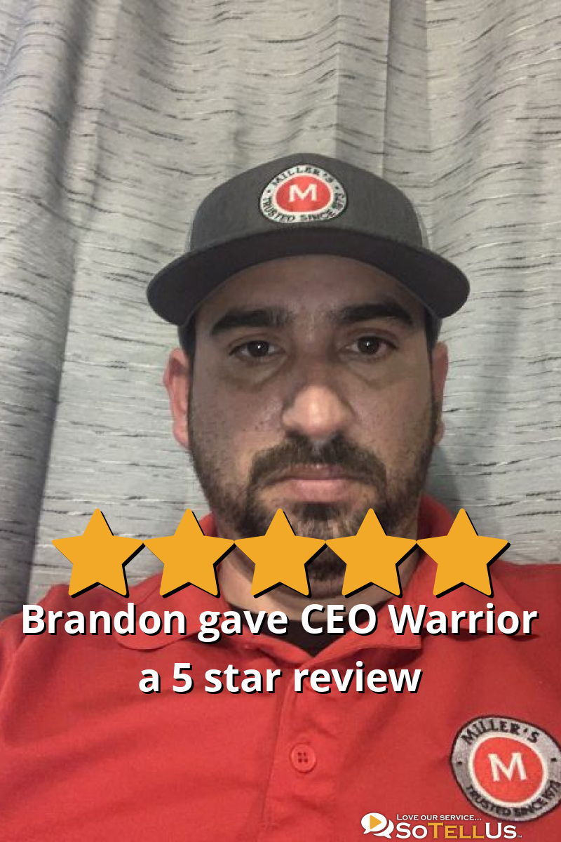 Brandon C gave CEO Warrior a 5 star review on SoTellUs