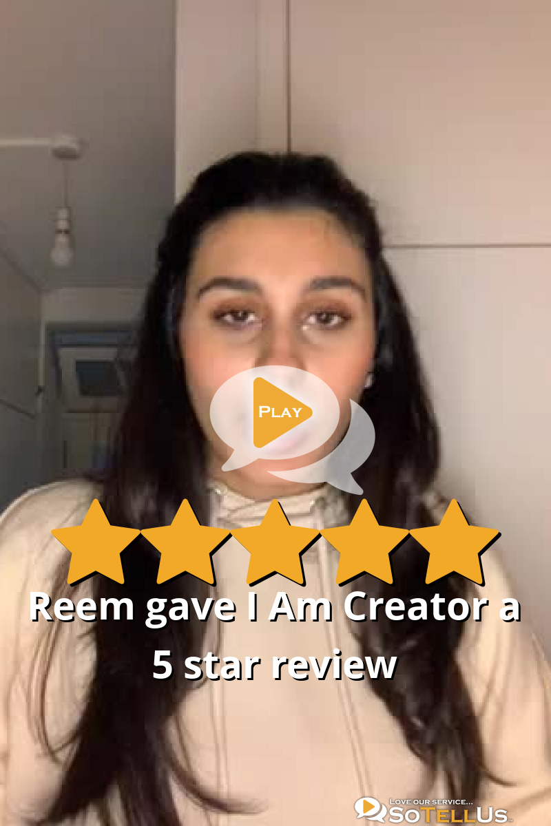 Reem B gave I Am Creator a 5 star review on SoTellUs