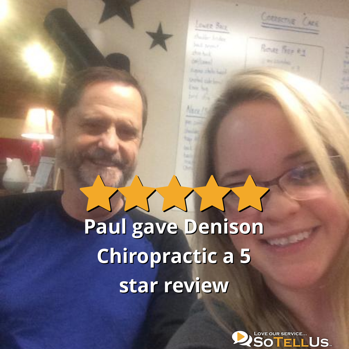 Paul W gave Denison Chiropractic a 5 star review on SoTellUs