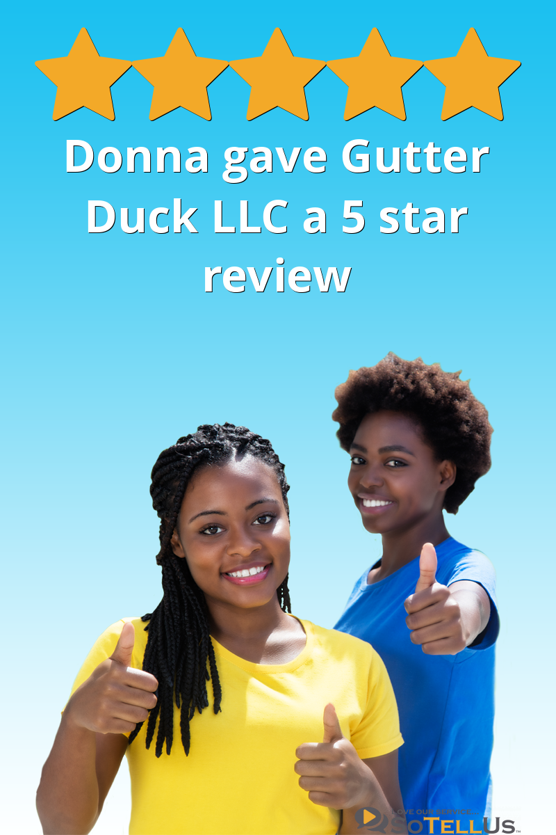Donna H gave Gutter Duck LLC a 5 star review on SoTellUs