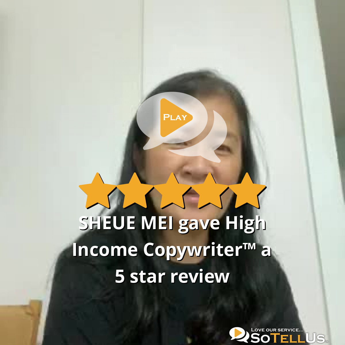 Sheue Mei C gave High Income Copywriter a 5 star review on SoTellUs