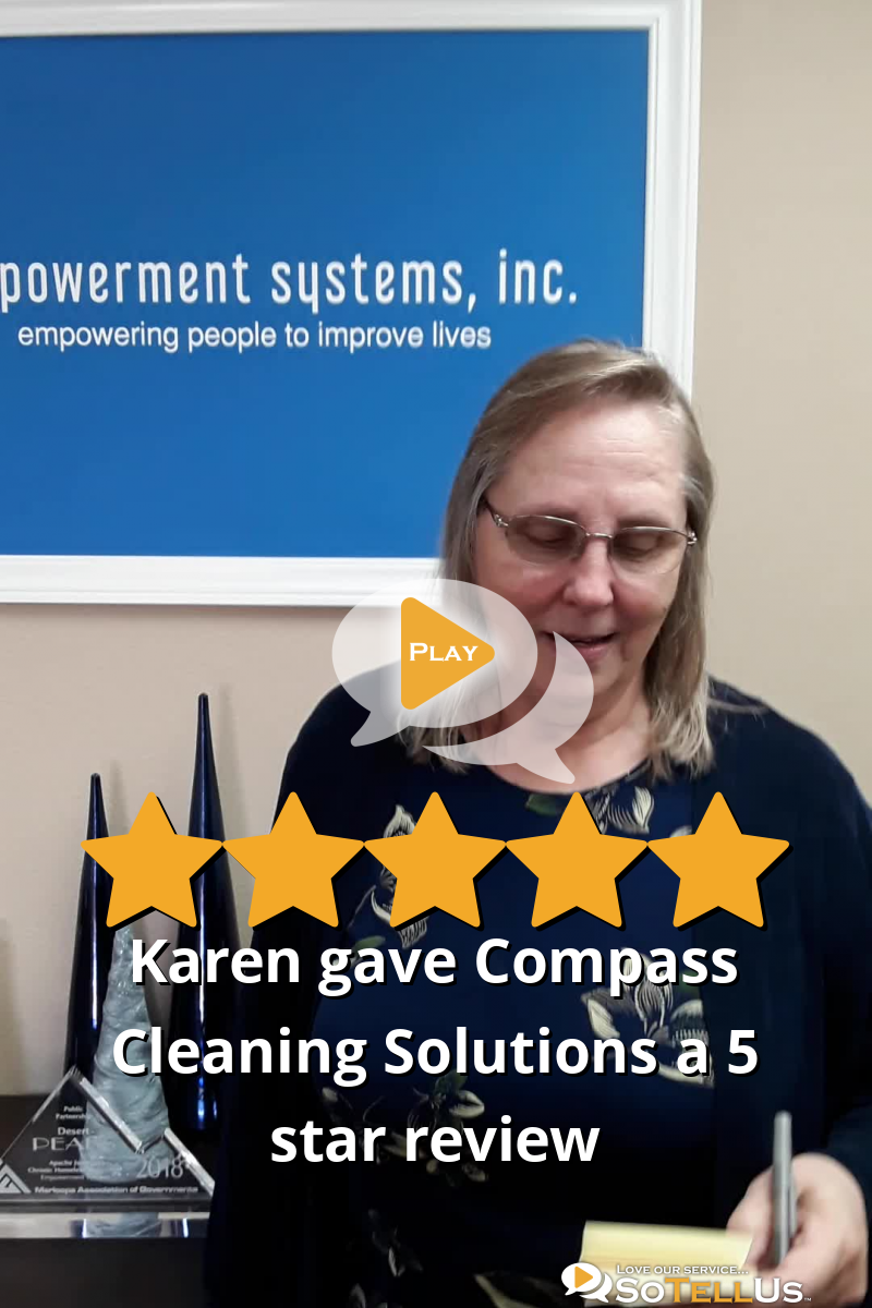 Karen B gave Compass Cleaning Solutions a 5 star review on SoTellUs