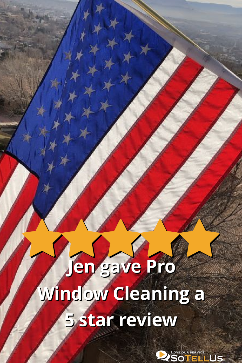 Jen W gave Pro Window Cleaning a 5 star review on SoTellUs