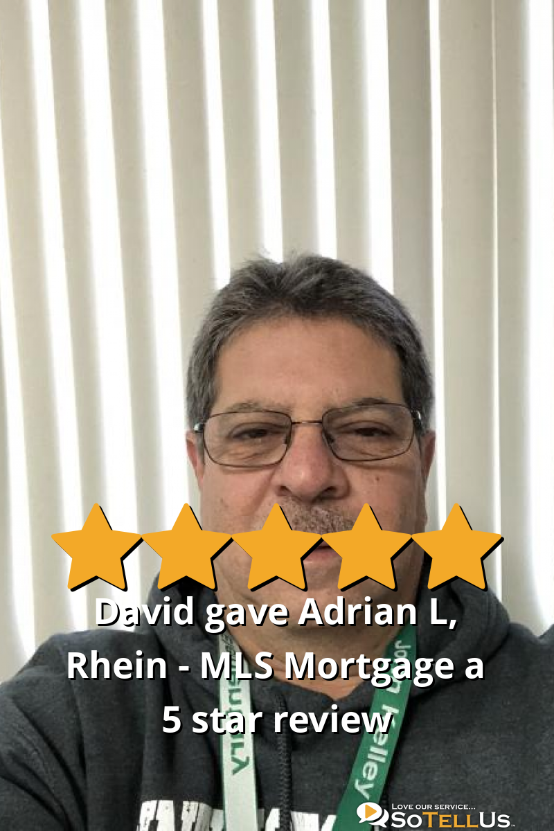 David B gave Adrian L. Rhein a 5 star review on SoTellUs