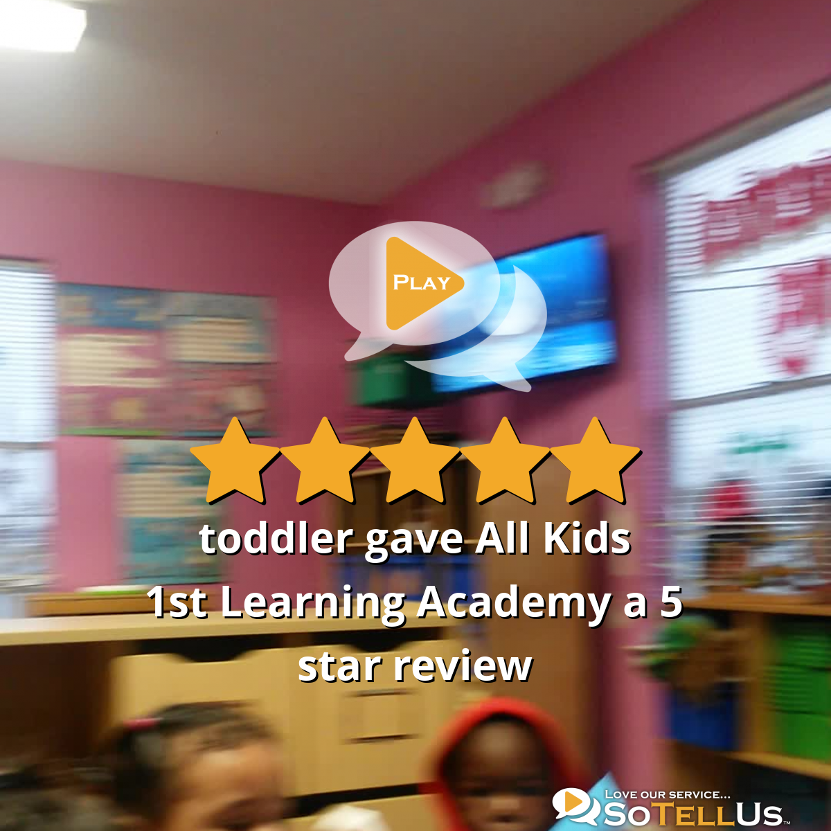 toddler R gave All Kids 1st Learning Academy a 5 star review on SoTellUs